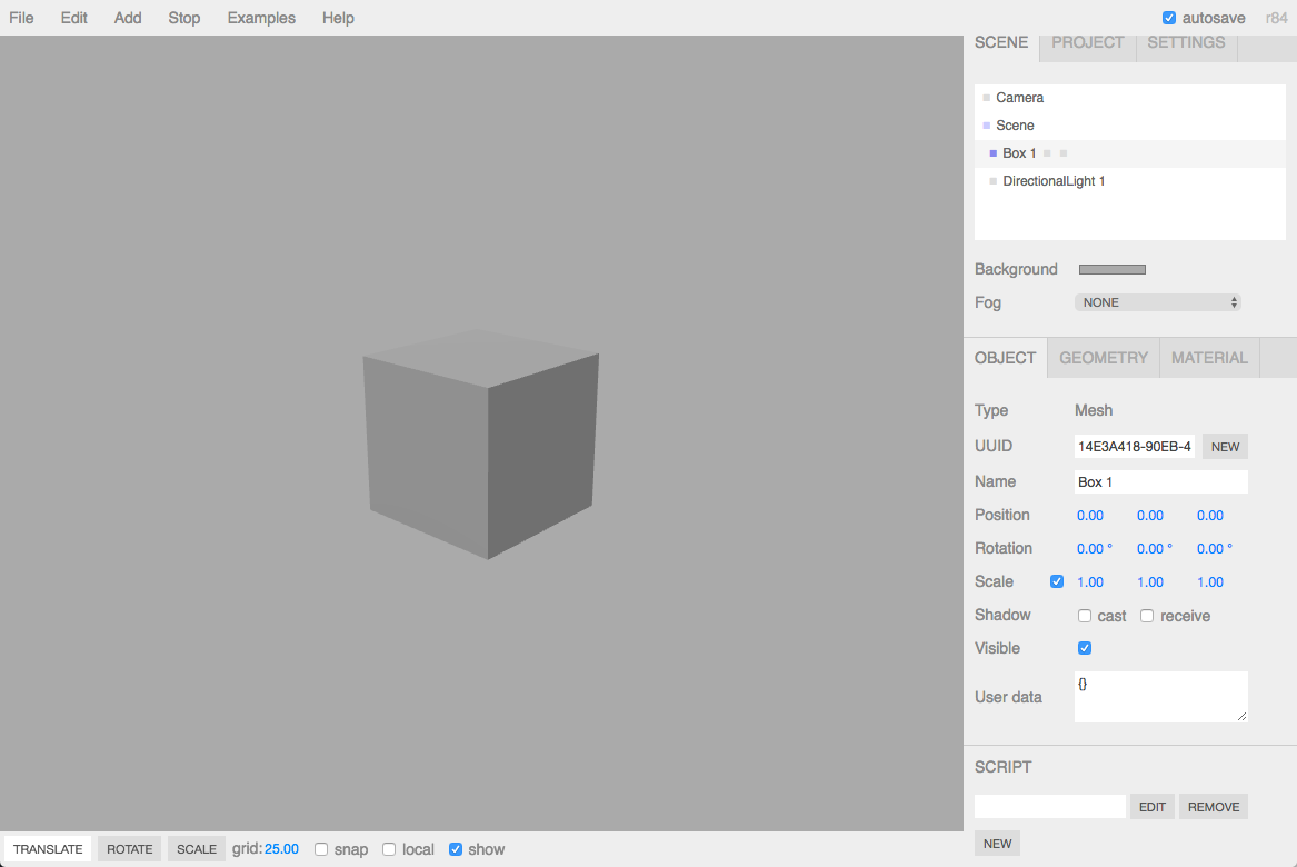 How to make a object rotate in the Editor - Questions - three.js forum